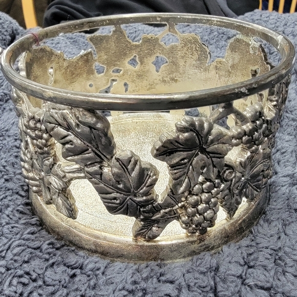 Dining | Vintage Silea French Silver Plated Grapevine Wine Bottle ...